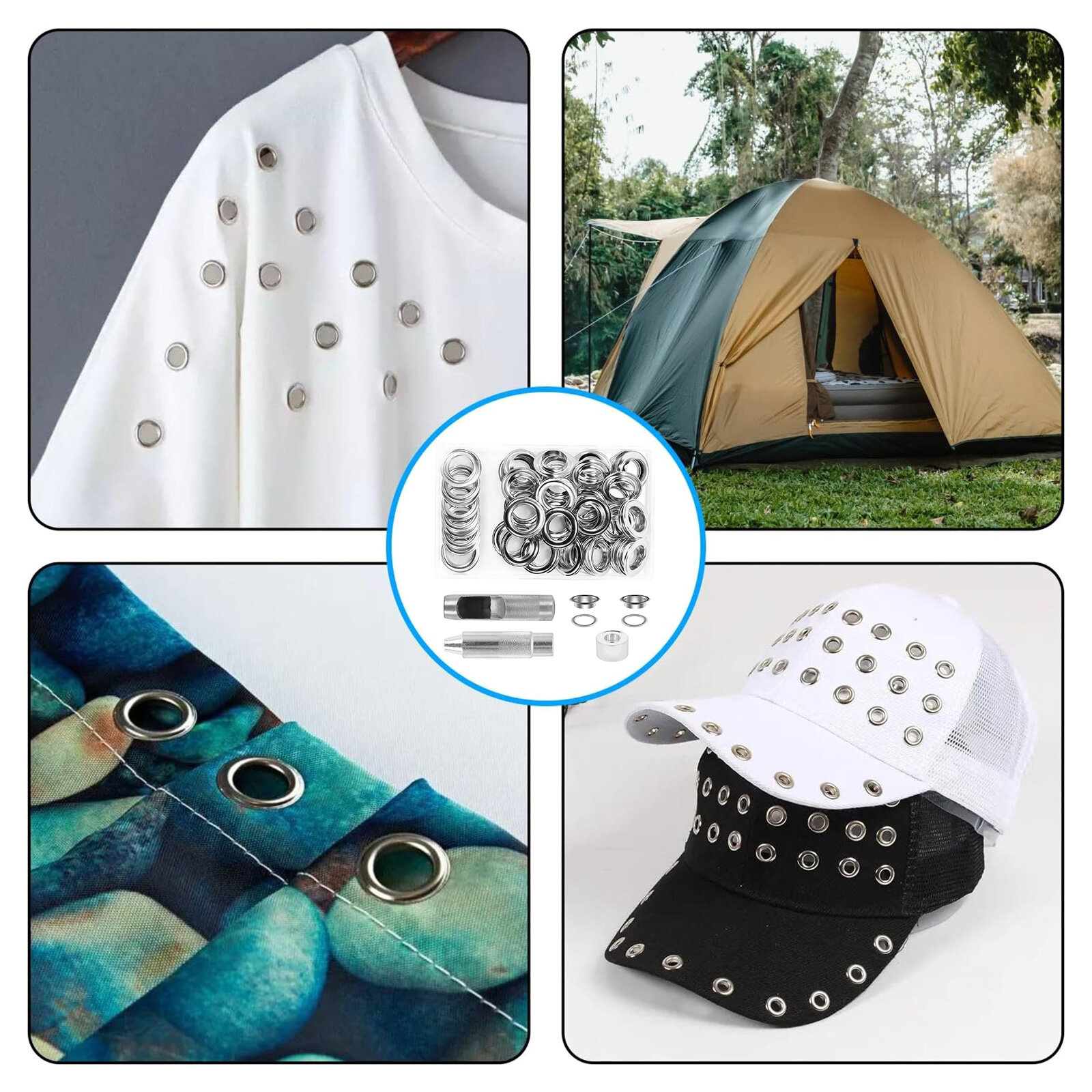 Набор для установки люверсов 20 мм серебристый