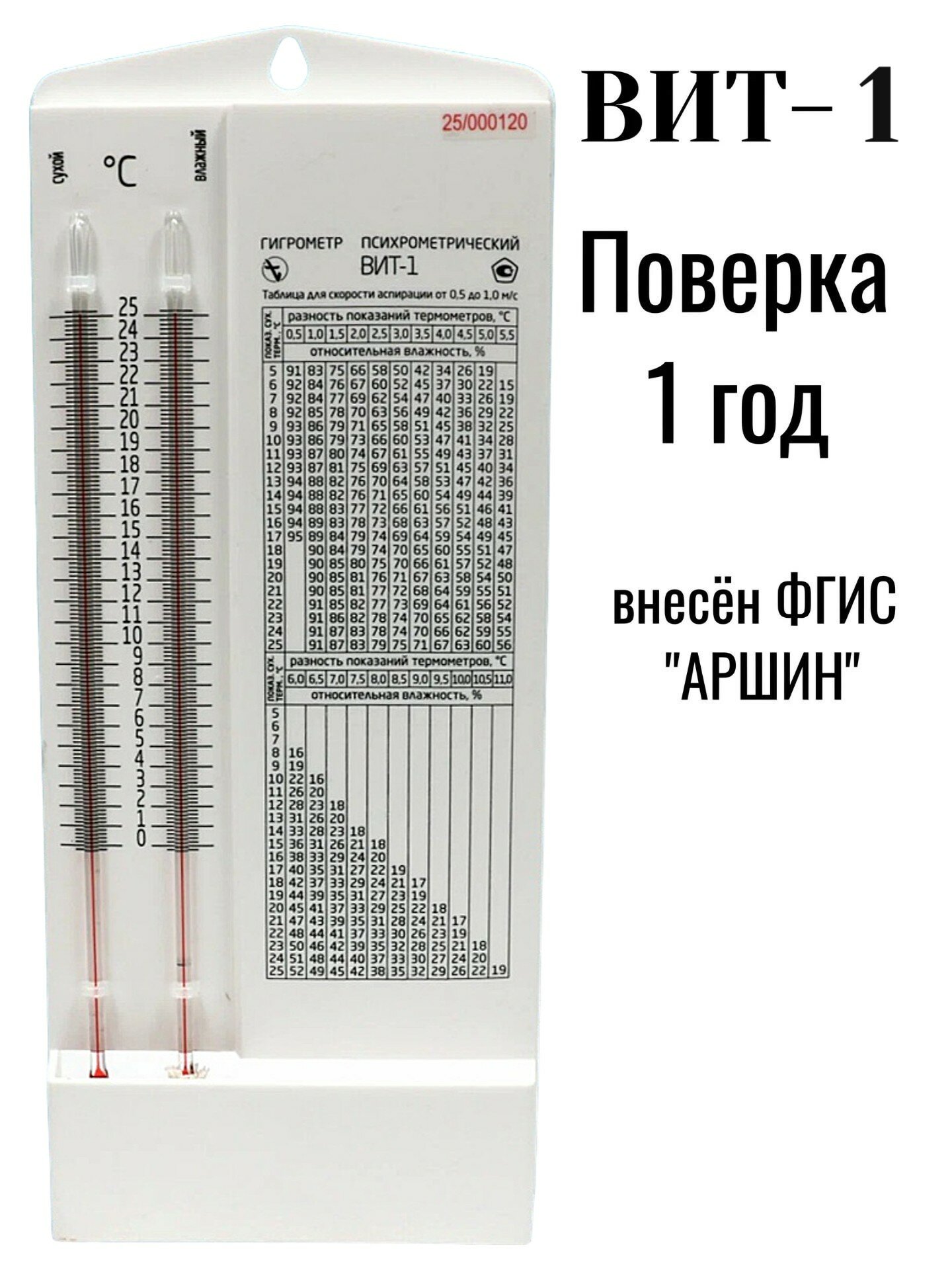 Гигрометр психрометрический ВИТ-1 (0°C+20°C)