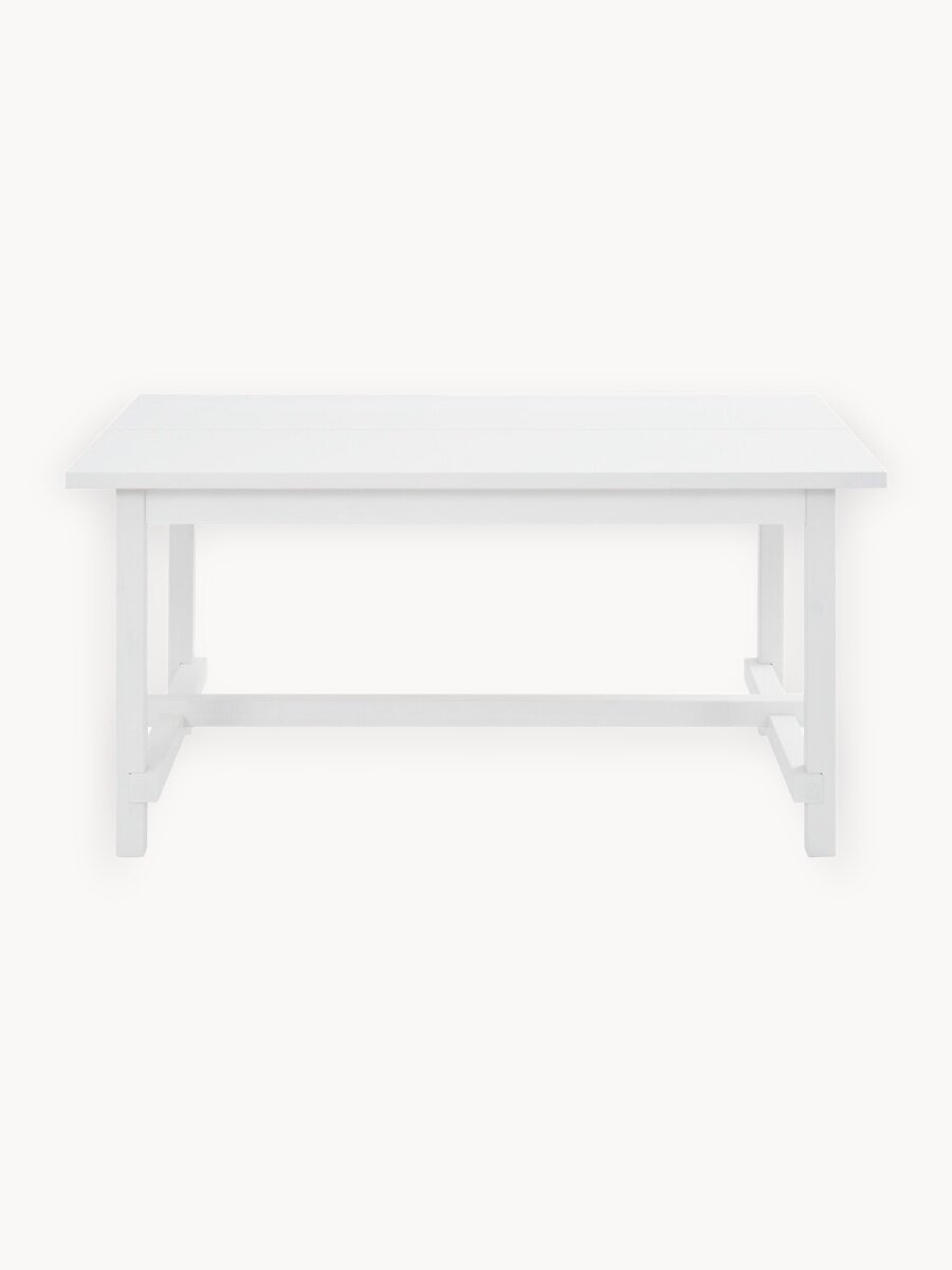 Стол обеденный деревянный 152x95х75 белый ДСП, прямоугольный