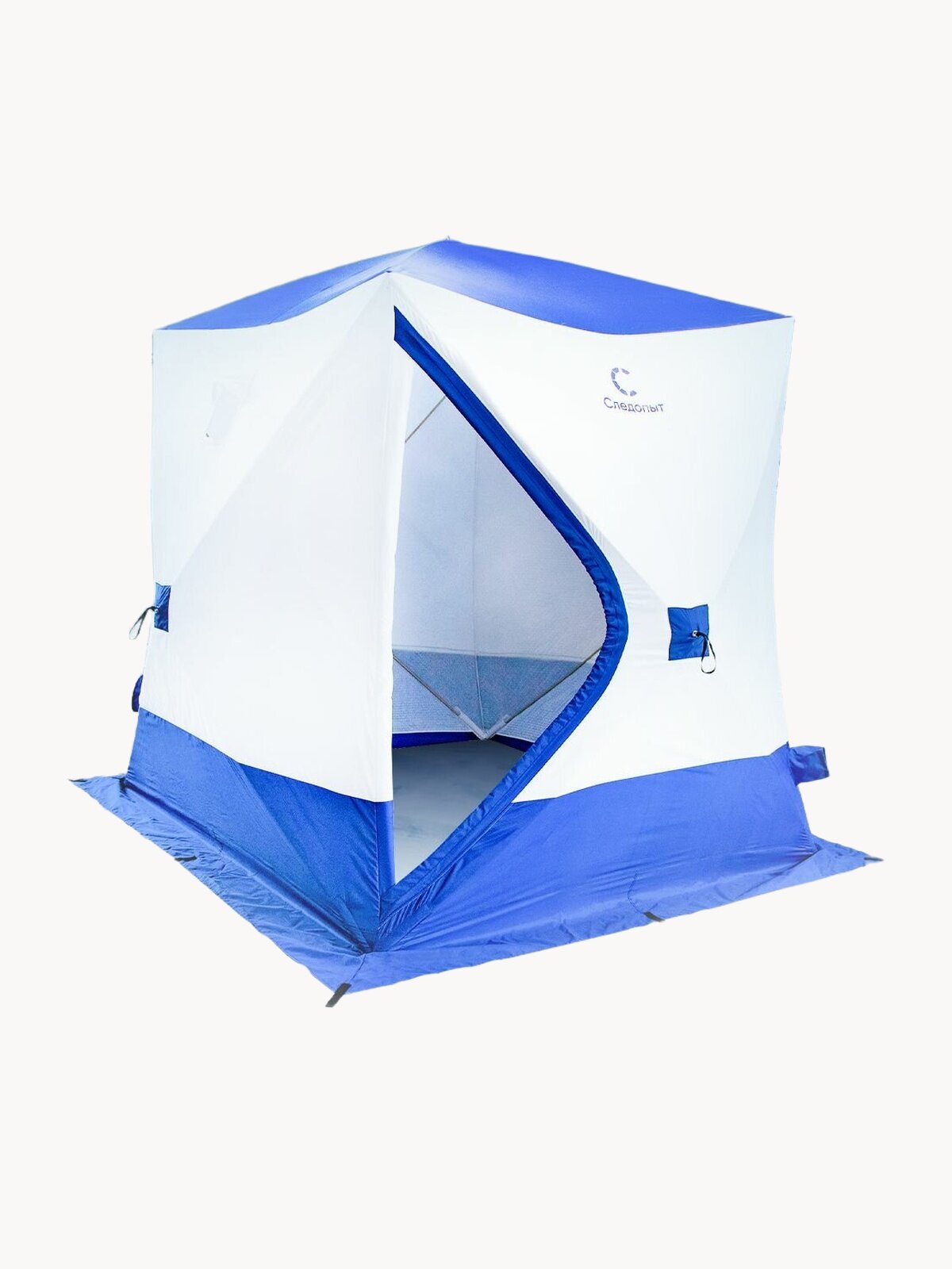 Палатка для зимней рыбалки следопыт/ Палатка куб 4 местная 3х слойная