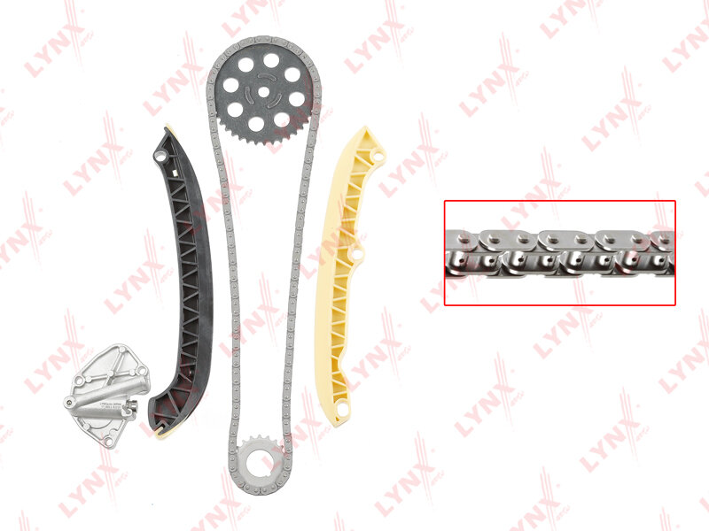 Комплект цепи ГРМ LYNXauto TK-0104. Для: SKODA(Шкода) Fabia(Фабиа) I-II 1.2 01-14, VW Фольксваген Polo 1.2 02-09