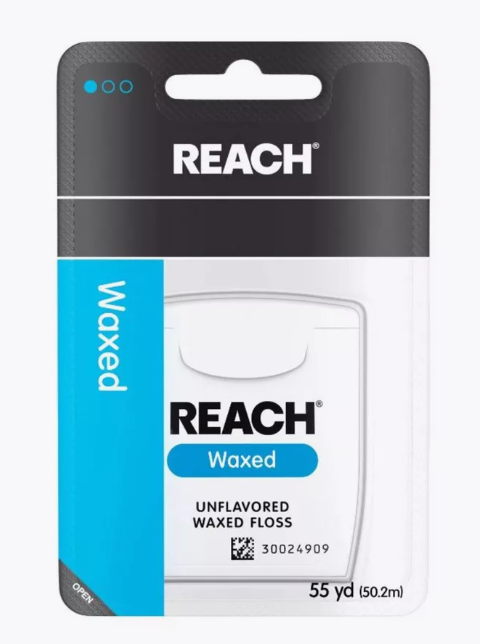 Зубная нить Reach, пропитанная воском, 50 м