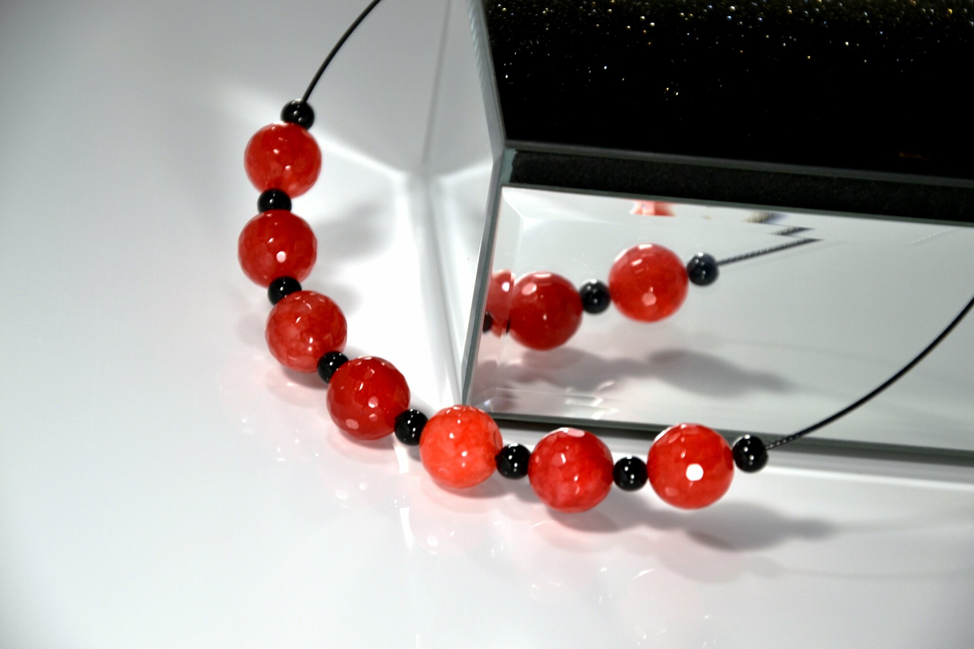 Колье, агат