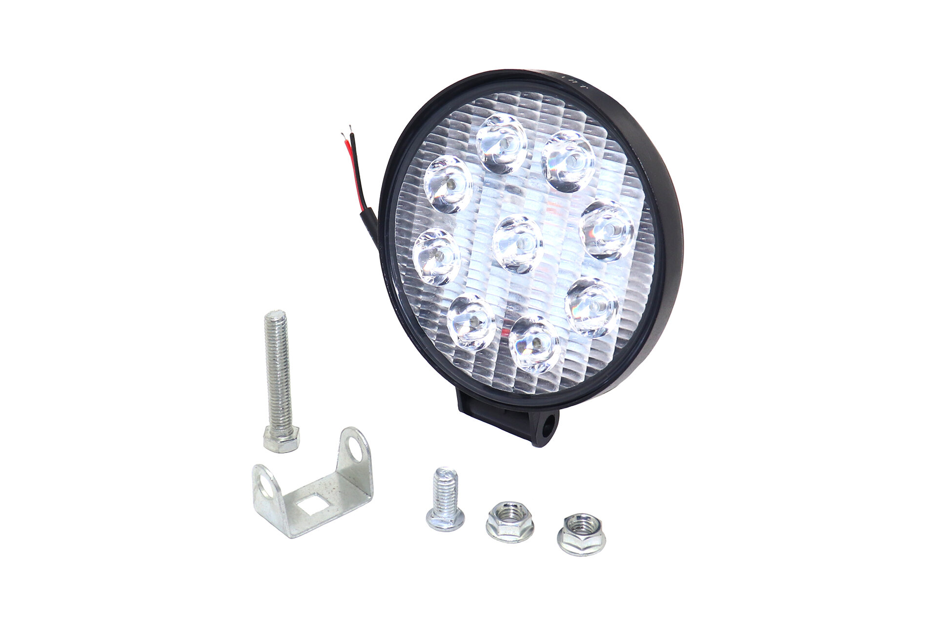 Фара светодиодная 27W 9 диодов SMD, 25мм круг. мет. корпус, дальний свет (Spot)