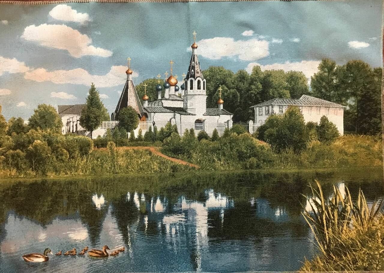 Гобелен, гобелен без рамы 105х70 см / "Тихая обитель"