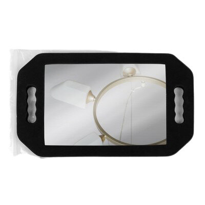 Зеркало с ручками, зеркальная поверхность 19,5 x 28 см, цвет чёрный