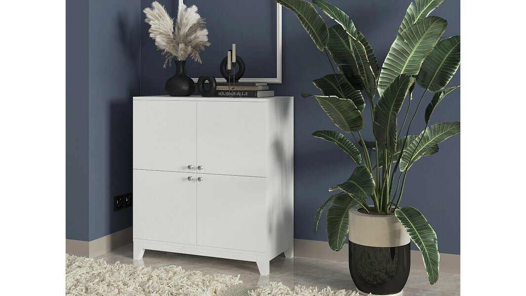 Комод белый Хелен 18 по мотивам Ikea Икея 80х90х40 см, ЛДСП