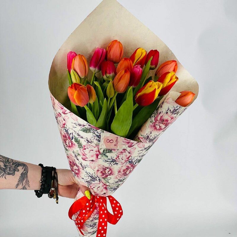 Букет тюльпанов,15 шт.