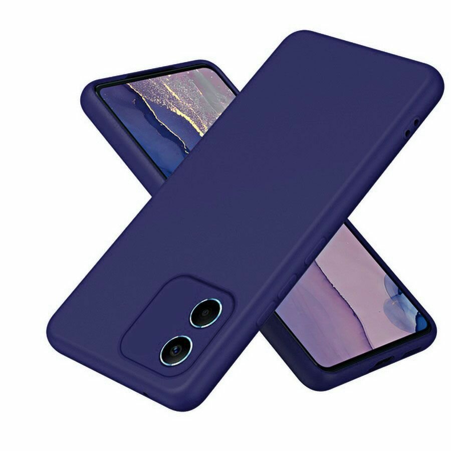Силиконовая накладка Silky soft-touch для Huawei Honor X5 2023 синий
