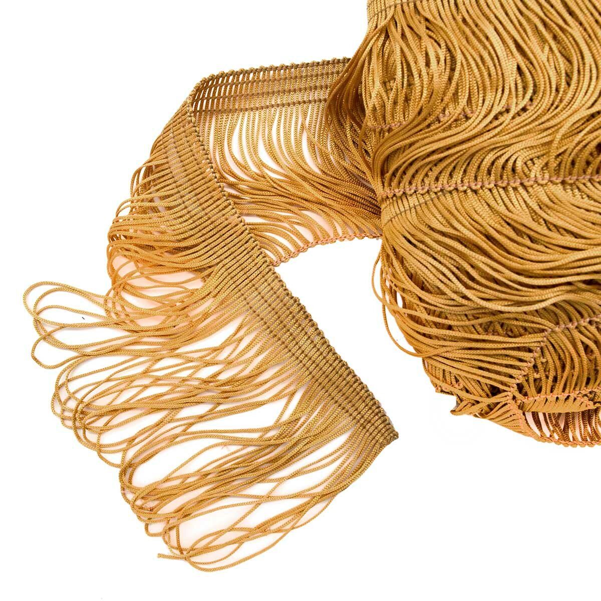 Бахрома для штор, текстиля, одежды, шитья, 9 см*25 м, бронзовая, Айрис