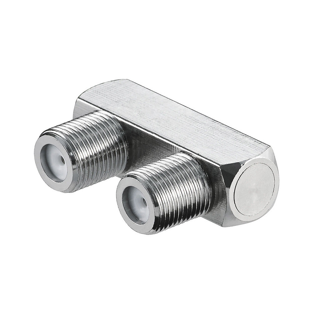 Разъем U-формы F-jack/F-jack для SAT кабеля KVB8360-231 серебристый 1шт, Schwaiger