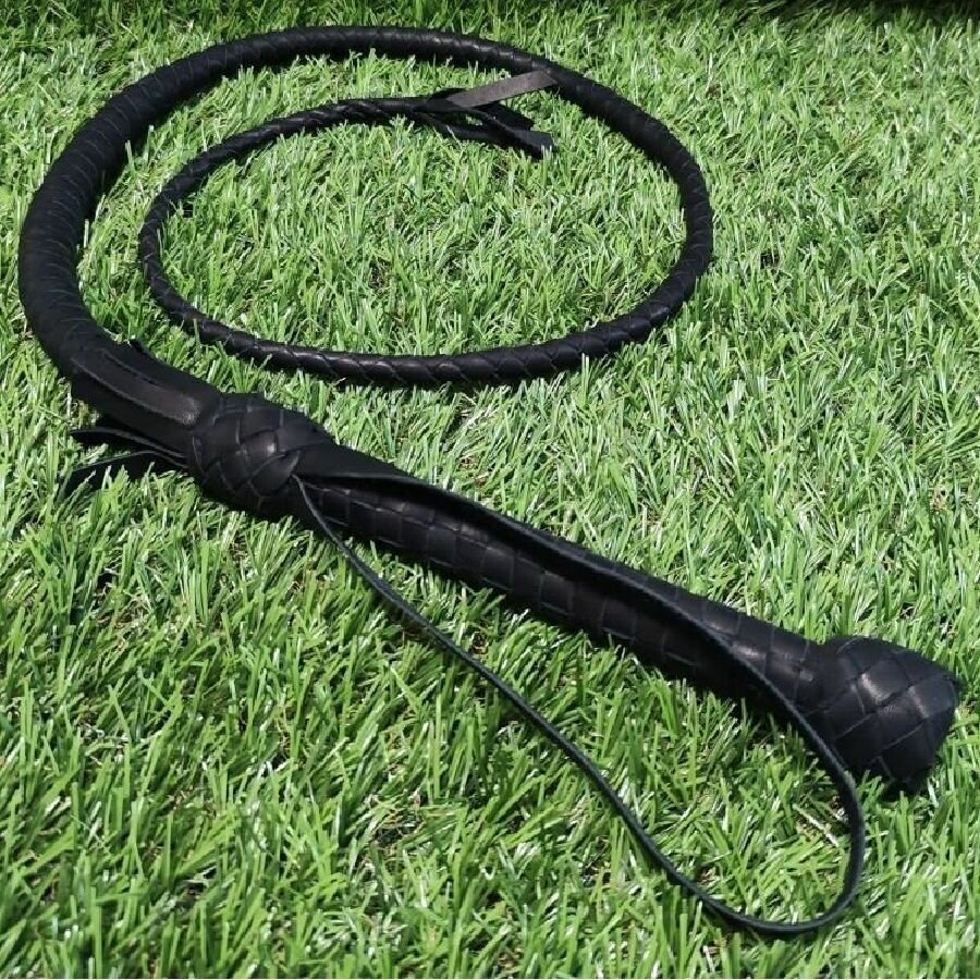 Кнут Арапник черный 1,5 м из натуральной кожи подарок мужчине