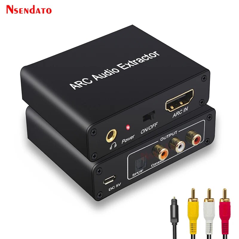 HDMI ARC аудио адаптер DAC SPDIF коаксиальный RCA 3,5 мм With box