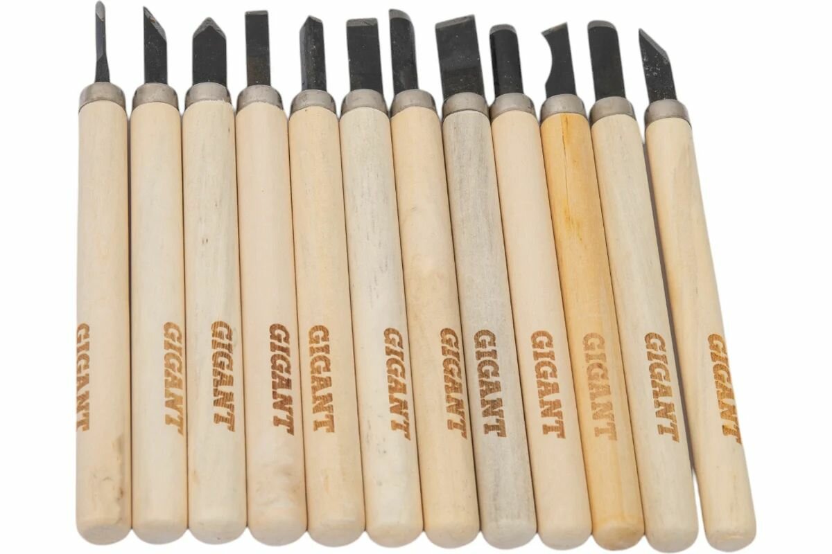 Фигурные резцы по дереву Gigant 12шт GBS-12