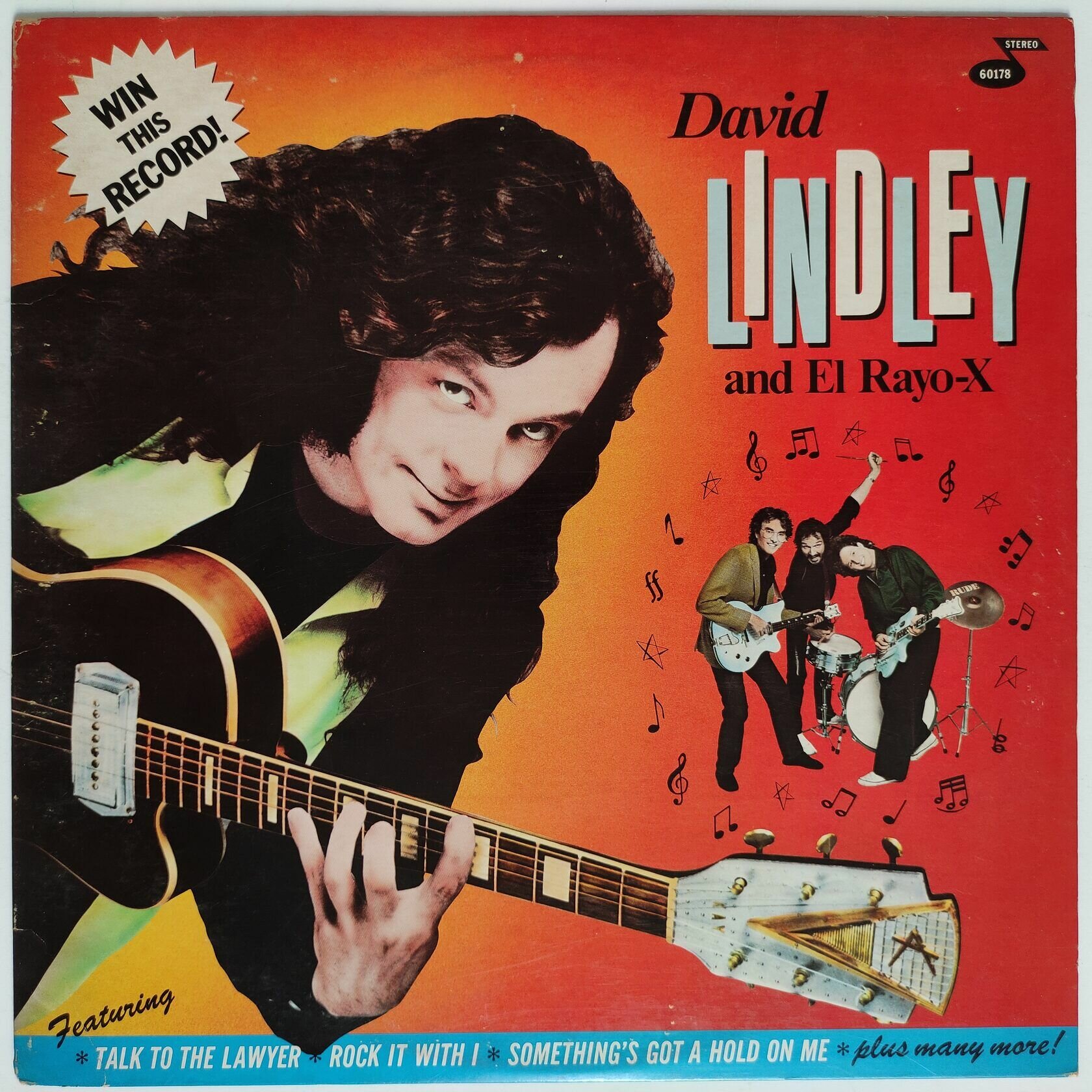 Пластинка David Lindley And El Rayo-X "Win This Record!" (1982, US) LP