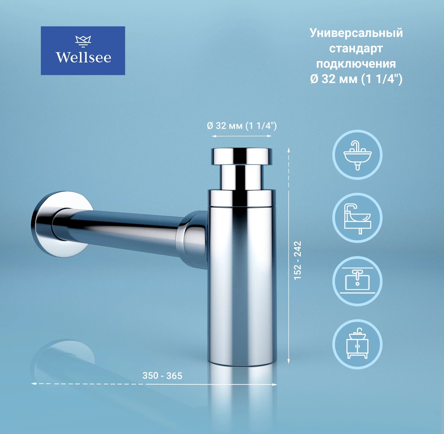 Набор 2 в 1 Wellsee Drainage System 182104004