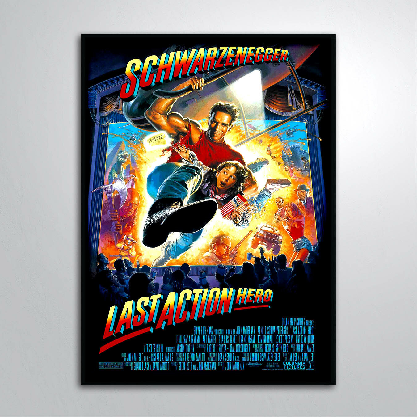 Постер без рамы/Винтажный плакат/Последний киногерой Арнольд Шварценеггер Last Action Hero