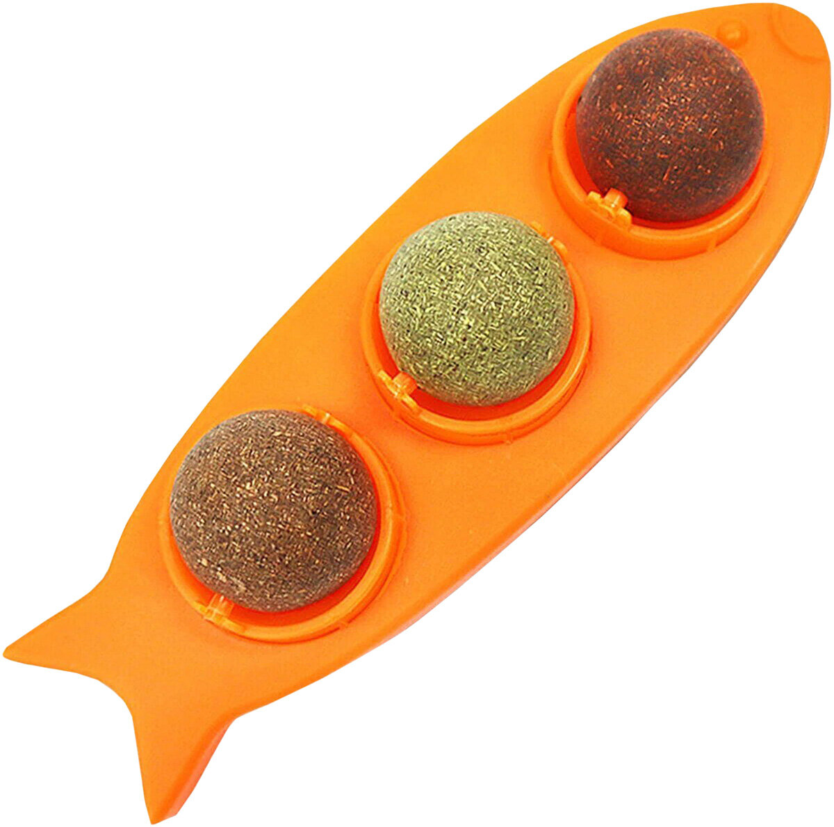 Лакомство для кошек PerseiLine Rich Breed с кошачьей мятой и мататаби ассорти 3 шарика оранжевый (1 шт)