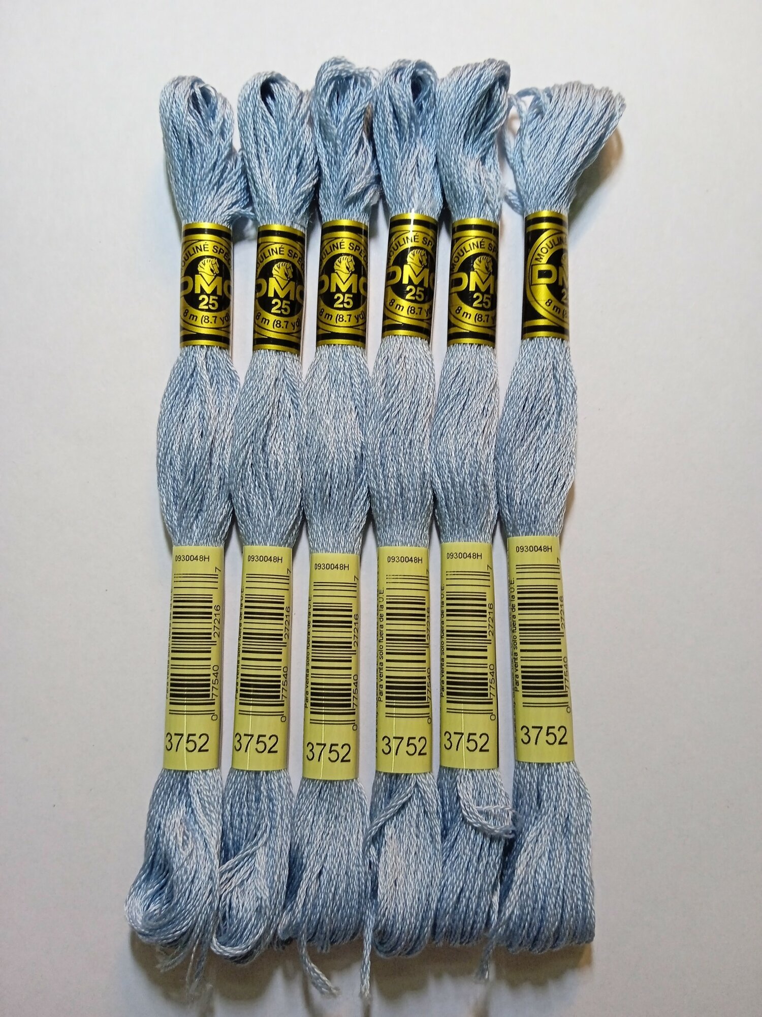 Набор ниток мулине, 8 м, 6 шт DMC-3752_6