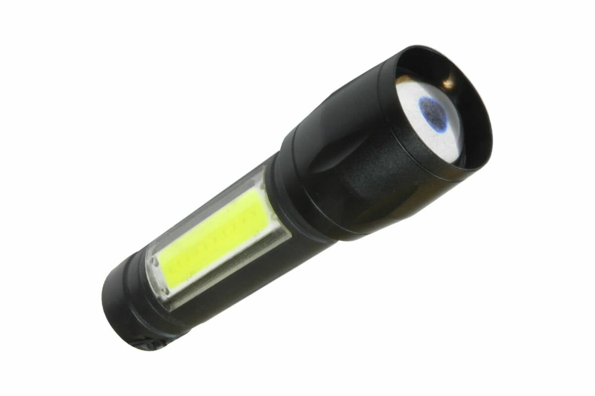 Фонарь космос 3вт ХРЕ, 3Вт СОВ, литий-ионный аккумулятор 600mAh, Micro USB шнур KocAc1011Lith