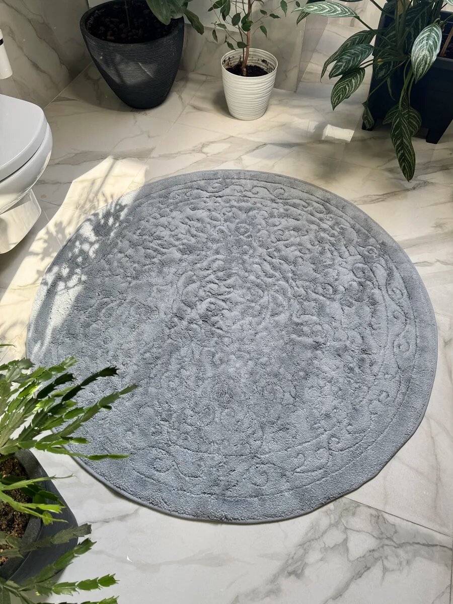 Коврик для ванной и туалета круглый Natali's Carpets 80х80 см Турция