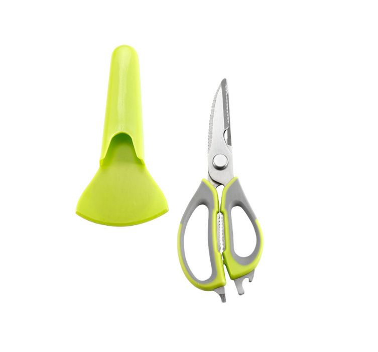 Кухонные ножницы многофункциональные универсальные MyPads A157-002 для мяса, рыбы, птицы, с острым лезвием и удобной противоскользящей ручкой и магнитным чехлом