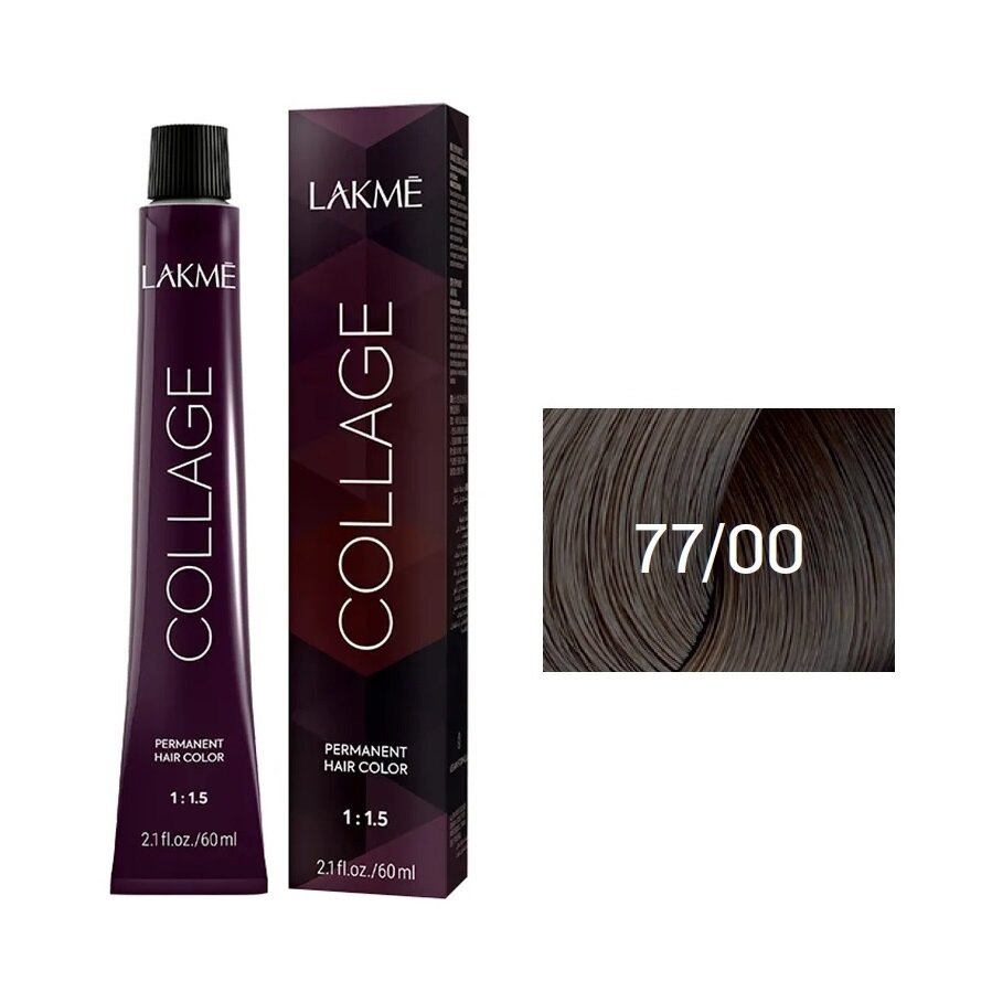 Краска для волос LakMe Color Care Collage Creme Hair Color, Крем-краска перманентная, 77/00