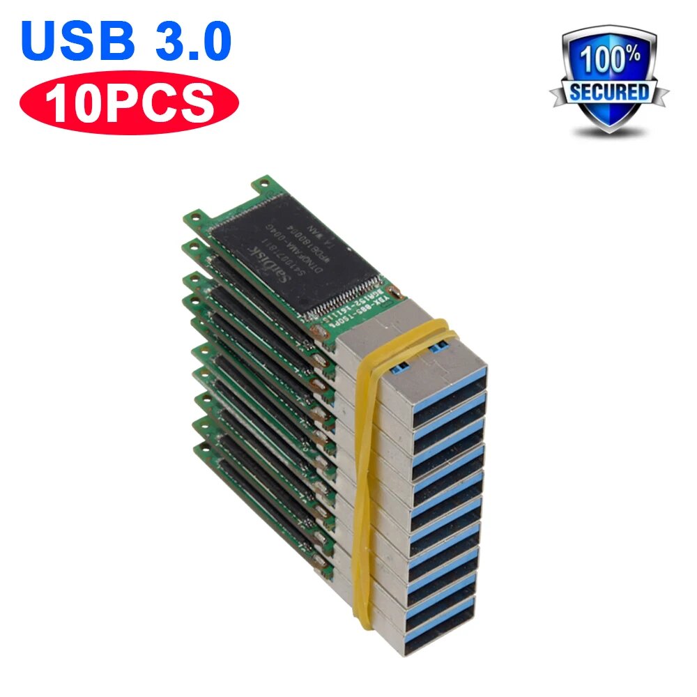 KFHIREW USB Flash Drive 3.0 металлический флешка 4ГБ/8ГБ/16ГБ/32ГБ/64ГБ/128ГБ 128 ГБ, 10pcs USB 3.0