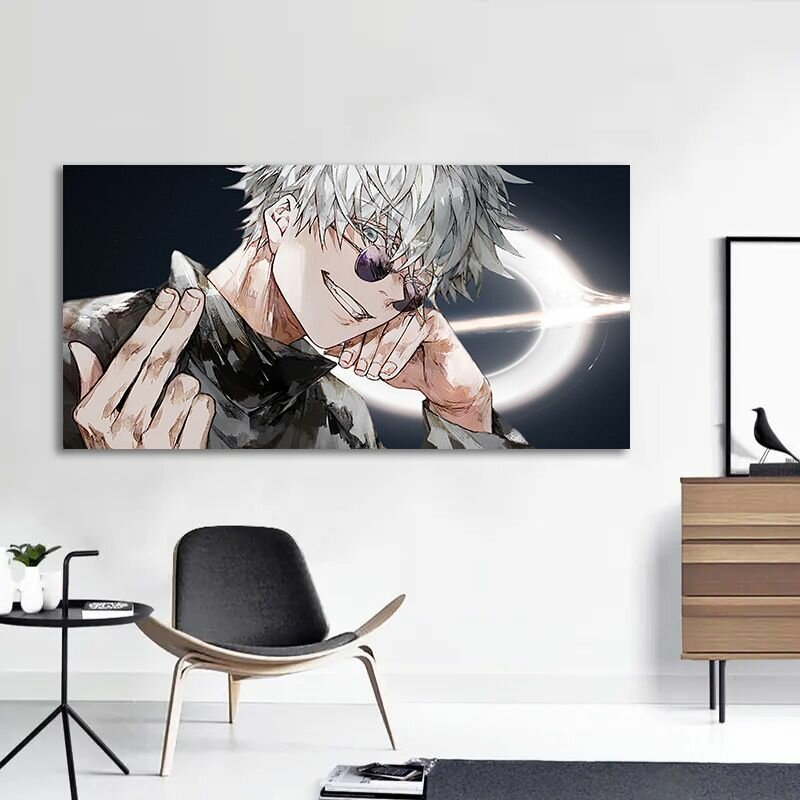 Картина "ВсеКартины. тут", аниме, на подрамнике, дерево, 40x80 см