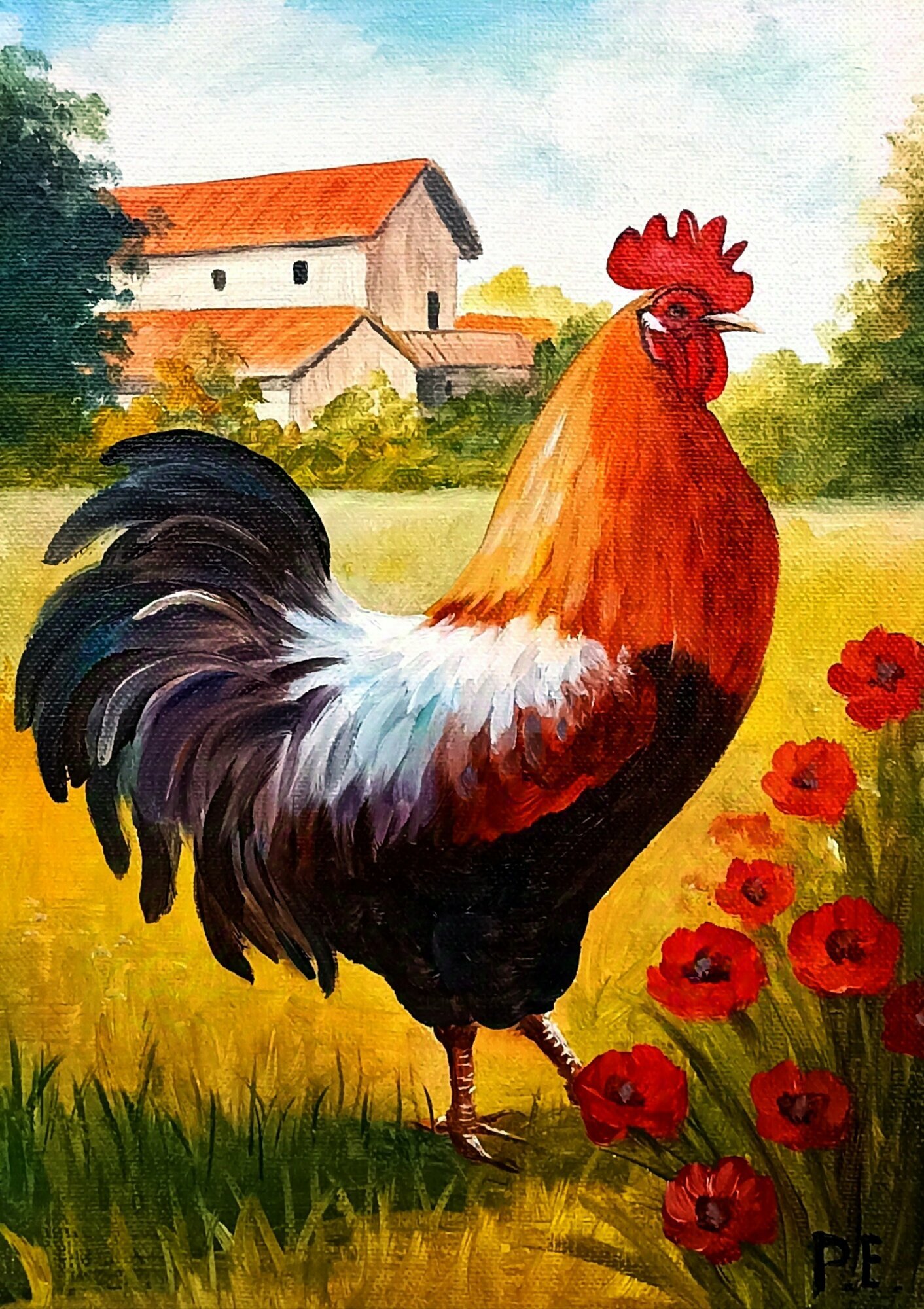 Масло/холст. 100% ручная работа, 100% живопись от Художественной мастерской Грëзы. Картина "Петушок" из серии "Мир Фауны". Картина написана в технике Лейденский школы Голландской живописи (гладко, не мазками). 20х30 см
