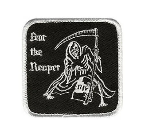 Байкерские нашивки для одежды, патч, шеврон, заплатка жнец 7,5см (№107)