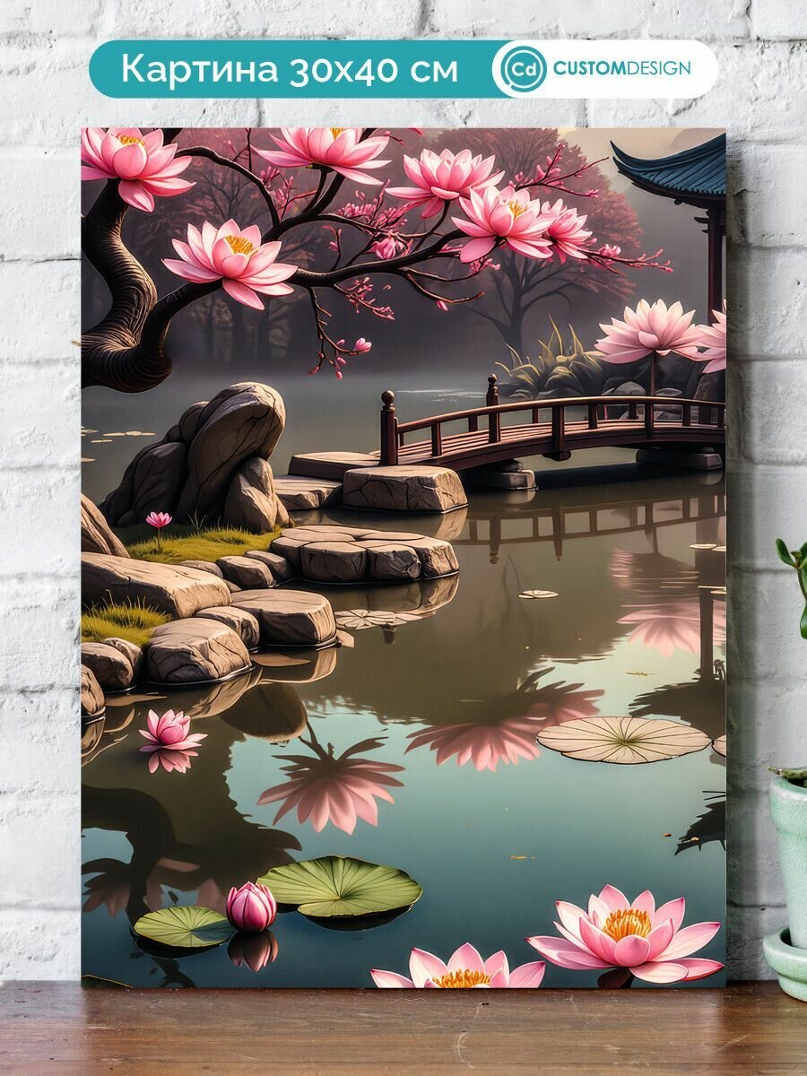 Картина на стену для интерьера Сакура 30x40 см