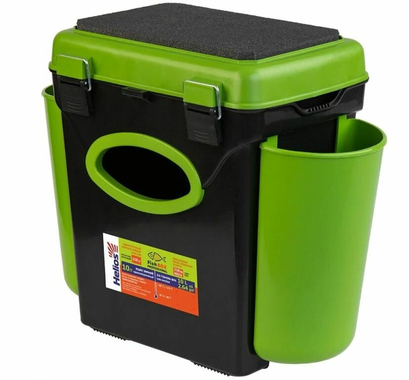 Ящик зимний FishBox односекционный (10л) зеленый Helios