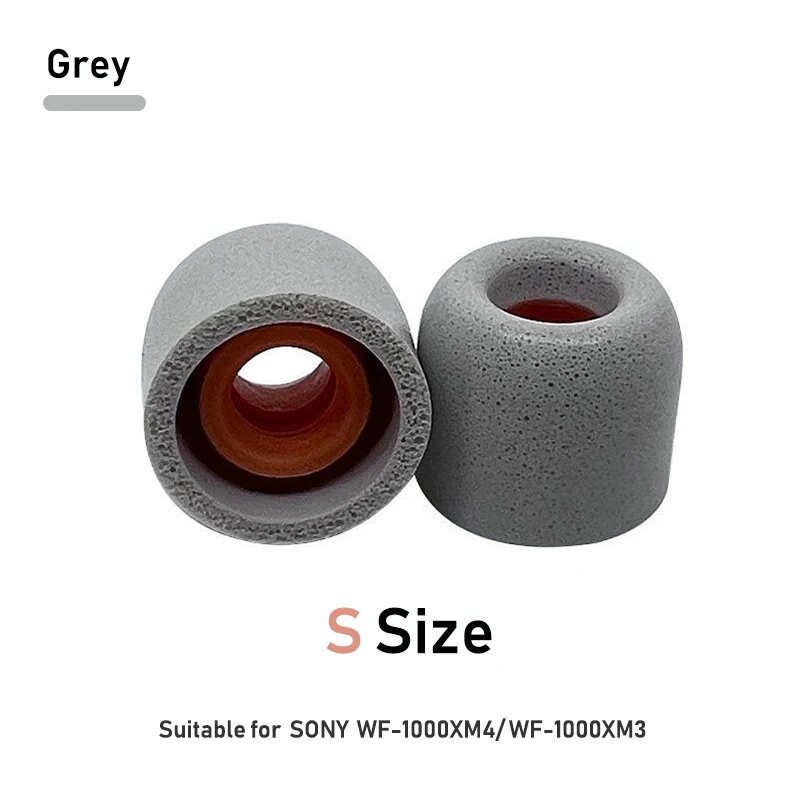 Сменные амбушюры из пены с эффектом памяти, S Grey, 3 пары