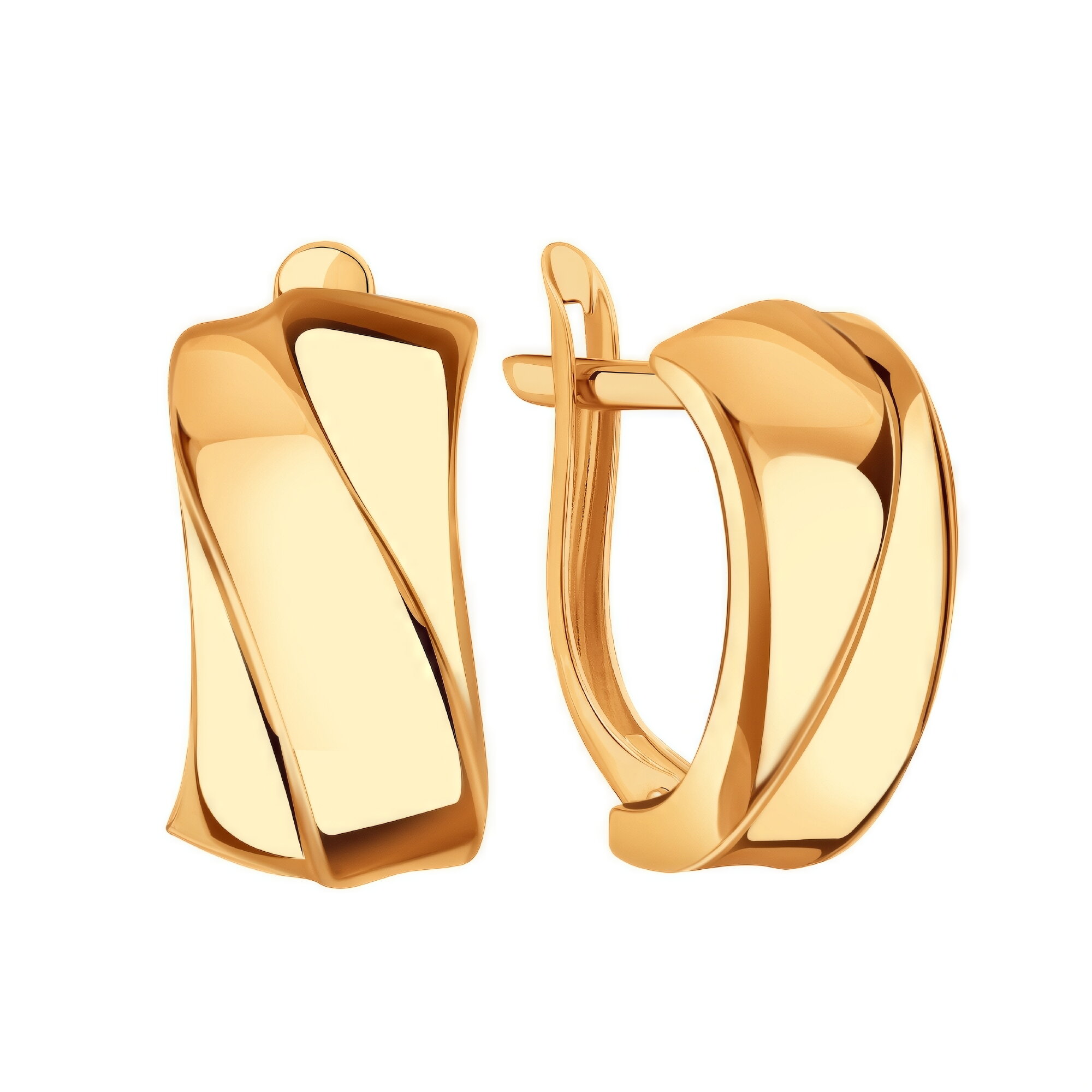 Серьги, красное золото, 585 проба