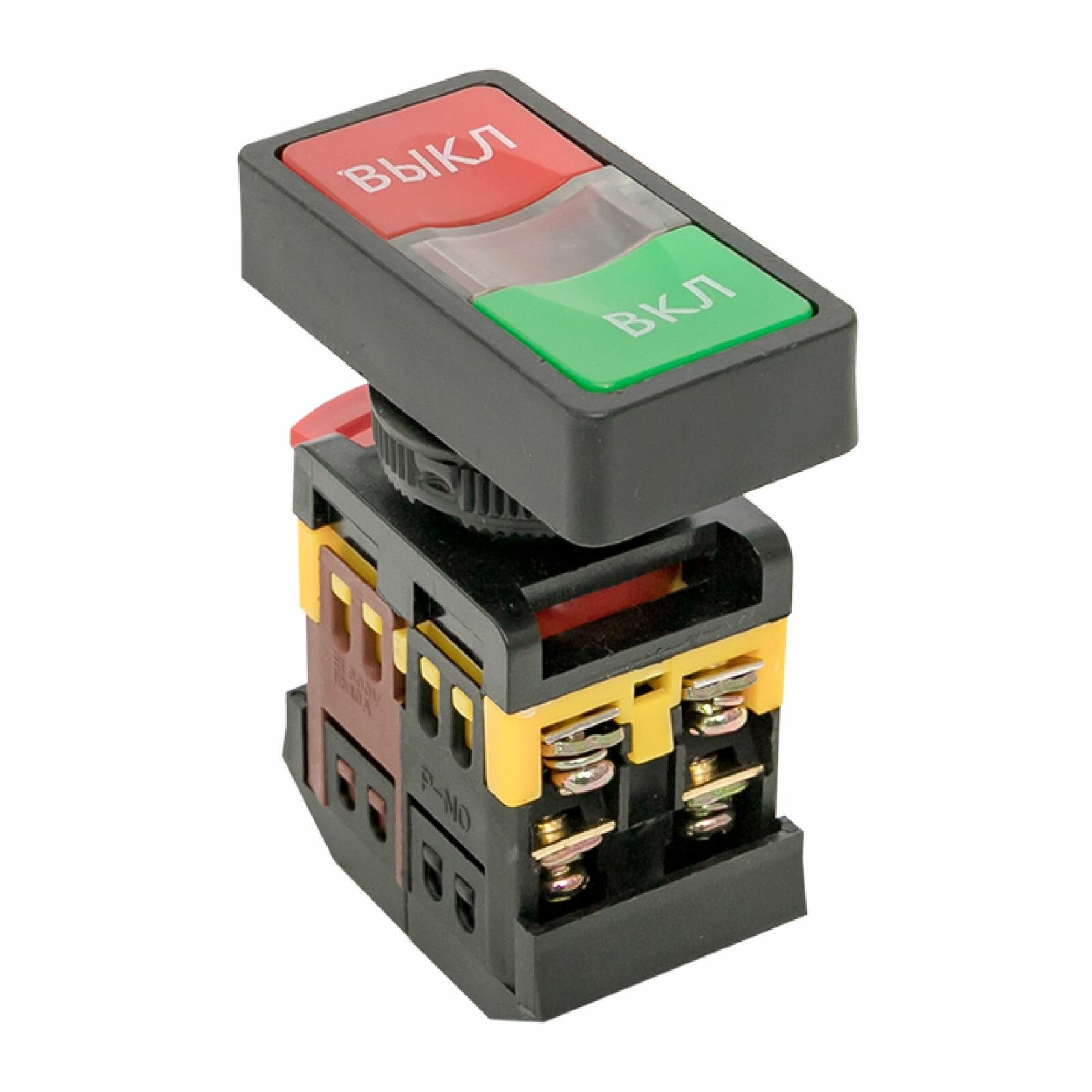 Кнопка AS-22N "Пуск-Стоп" прямоугольная 220В NO-NC EKF PROxima - 1 шт