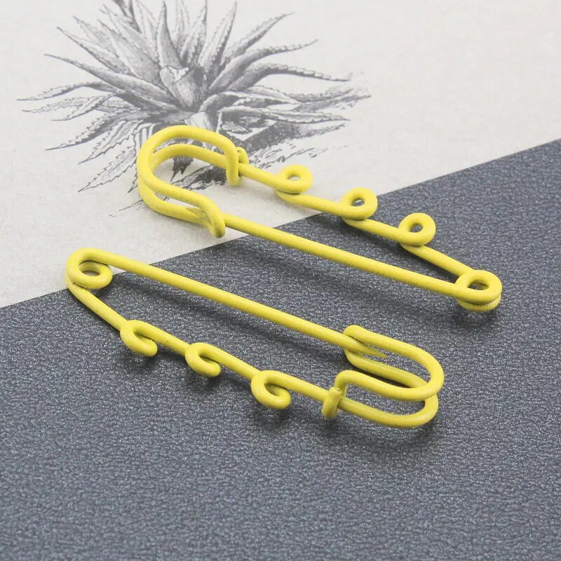 Металлические английские булавки 50/60 мм 5-20 шт. Желтый, 60mm 10PCS-LOT, Yellow