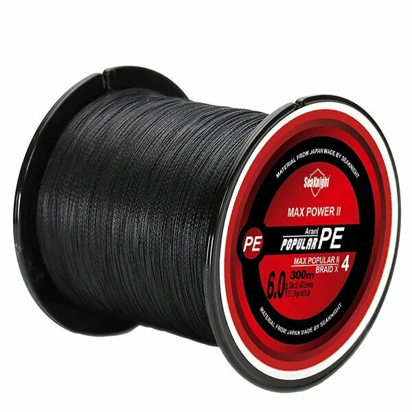 SeaKnight Max Popular PE 4, 300м, 4 нити, Black