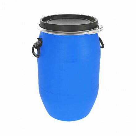 Дигрус Бочка пластиковая 65 литров с металлическим обручем синяя