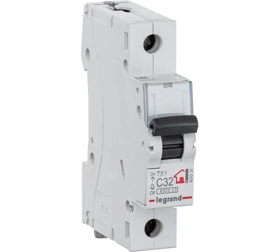 Автоматический выключатель Legrand TX3 1 фаза 32A 1М (Тип C) 6 kA 404031