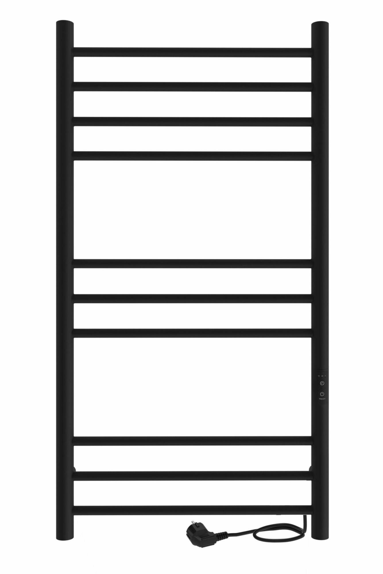 Полотенцесушитель электрический 1000х500 INDIGO Line Trinity (LСLTE100-50BRRt) универсальное подключение, черный