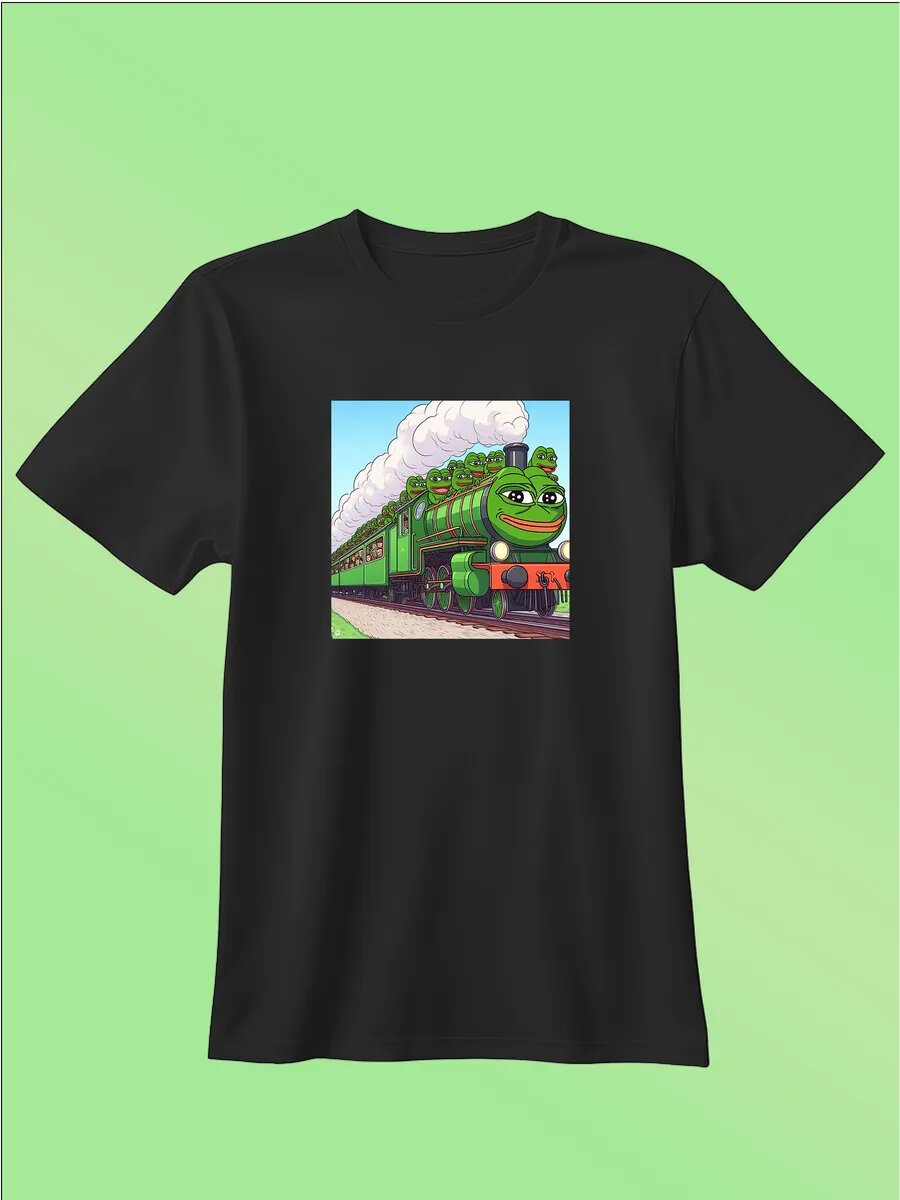 Футболка Лягушонок Пепе поезд