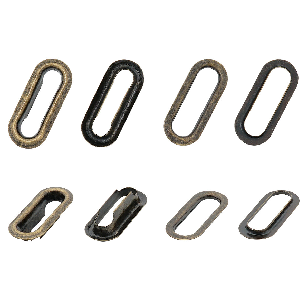 Люверсы для одежды и обуви овальные 20мм, 1000 шт, металл, NEW STAR (антик)