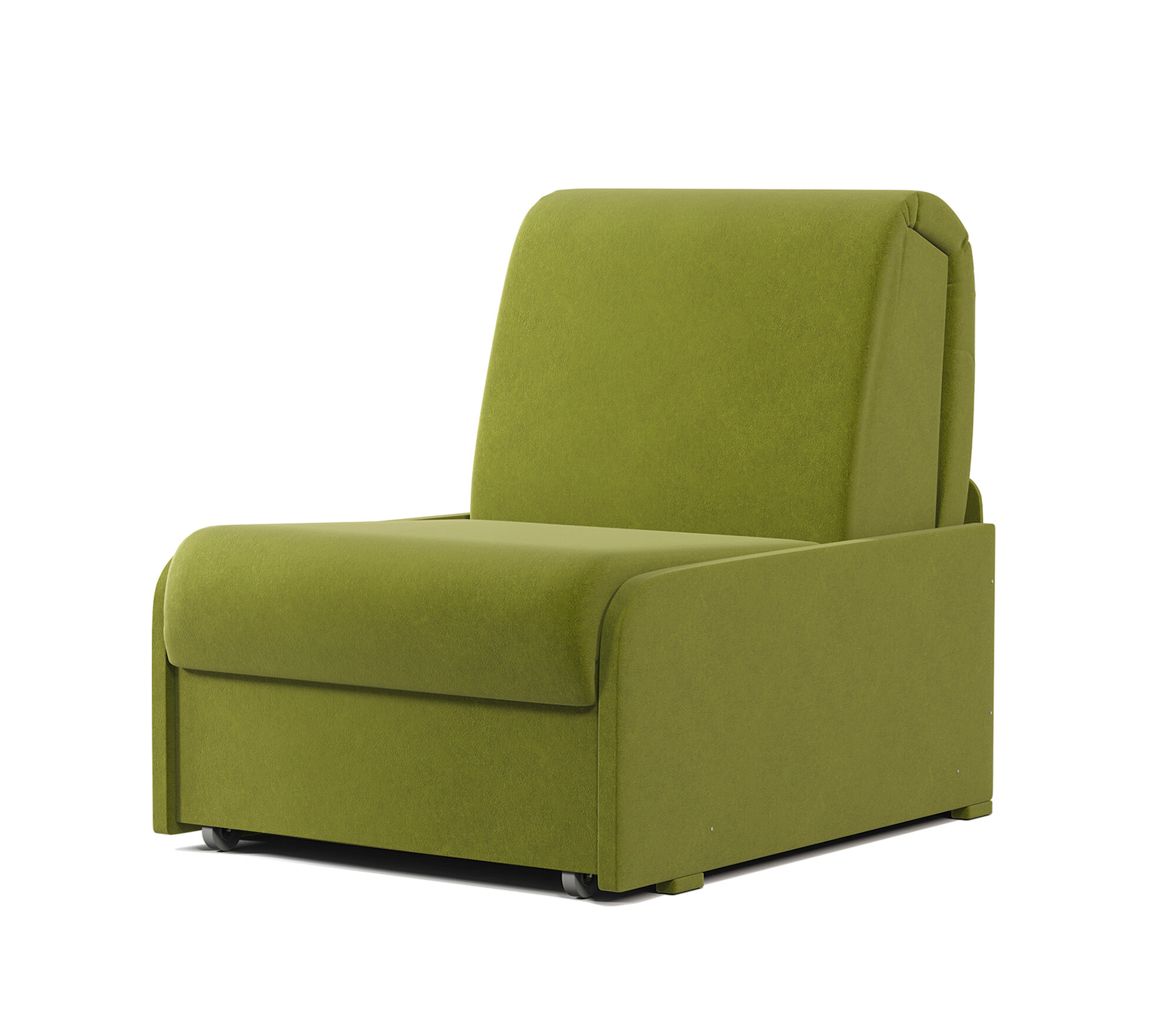 Кресло-кровать Шарм-Дизайн Коломбо БП 70х194 см, аккордеон, раскладное кресло, с ящиком для белья, велюр Дрим эппл