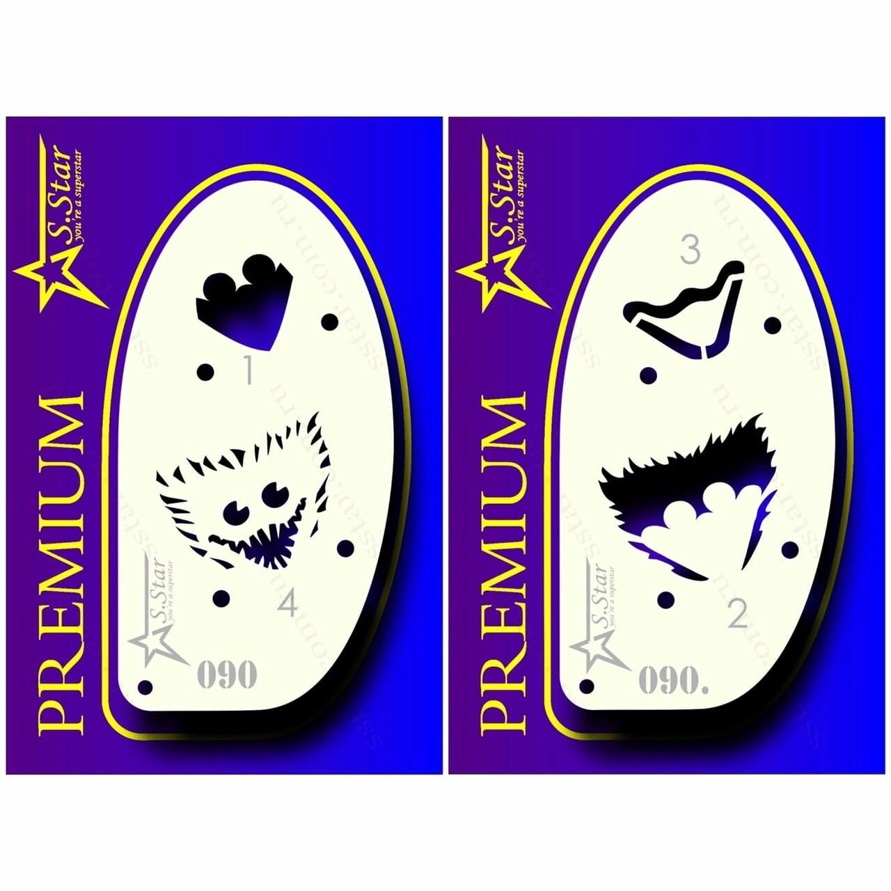 Трафарет для аквагрима постоянного пользования хаги ваги, двойной