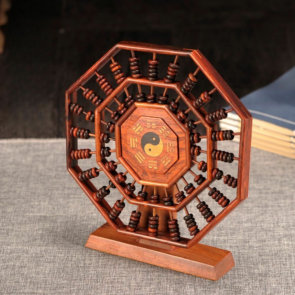 Вращающиеся орнаменты тайцзицюань багуа, новый китайский стиль, изделия ручной работы из массива дерева, подходят для офисов, гостиных, кабинетов, коридоров и буддийских залов и других сцен