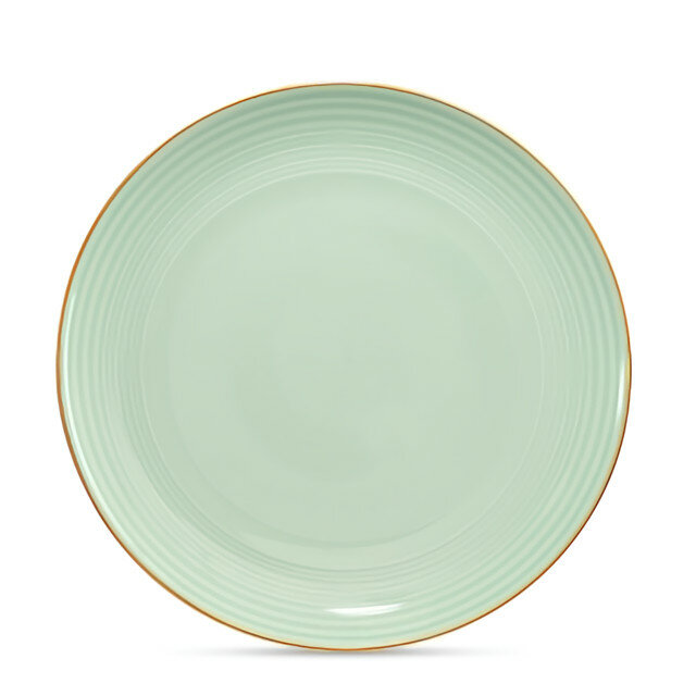 FIORETTA Fiesta тарелка обеденная 25 см фарфор зеленая для сервировки стола
