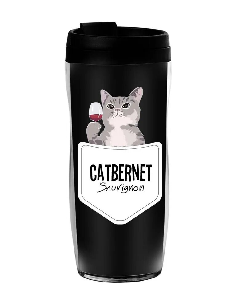 Термостакан KIRILL KARAVAEV с надписью CATBERNET