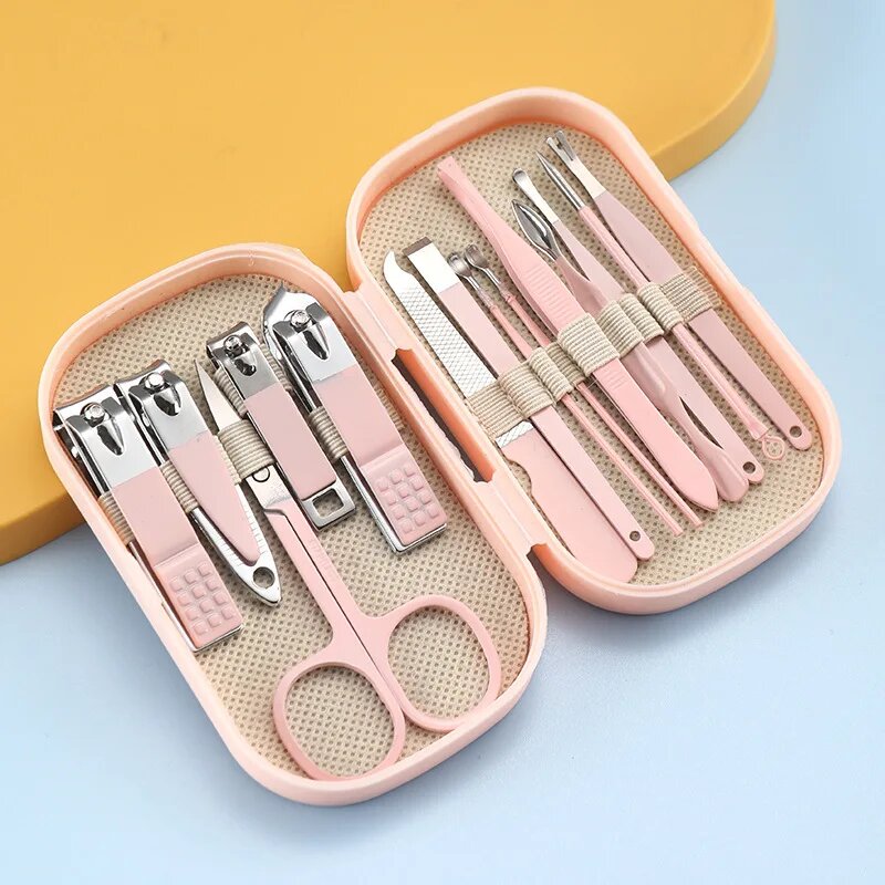 Профессиональный набор для маникюра Morandi из 14 предметов pink-14pcs