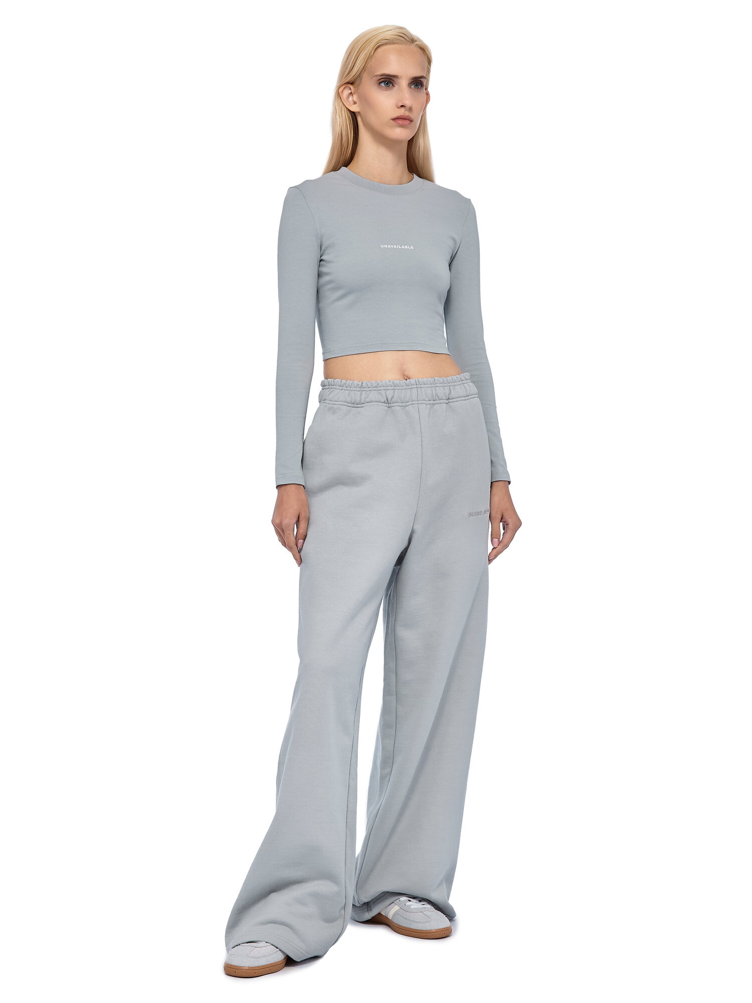 Брюки багги UNAVAILABLE Baggy Sweatpants Base Logo, размер XL, серый — фото 1